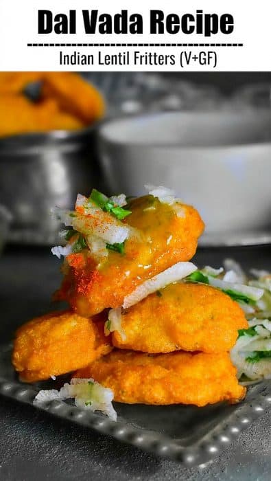 Dal Vada Recipe - Indian Lentil Fritters - Vegan + GF