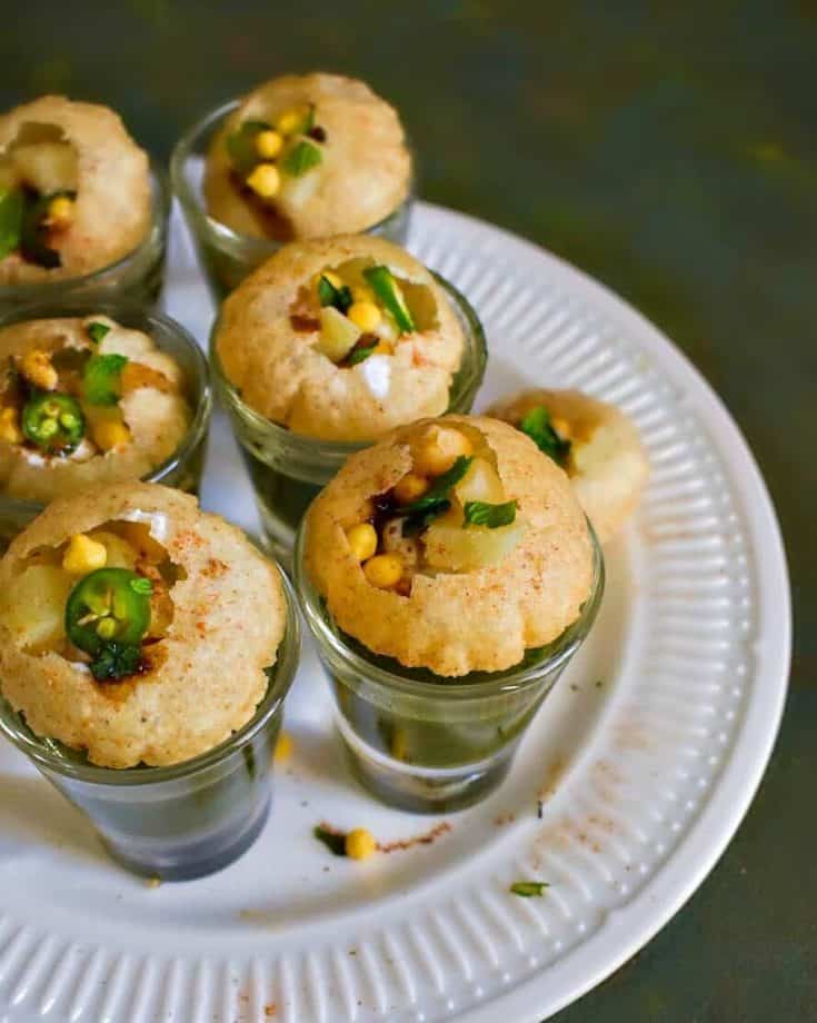Vodka Pani Puri - (Vodka Infused Savory Indian Snack)