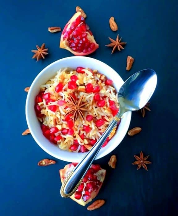 Best Ever Pomegranate Pecan Rice - Vegan + GF