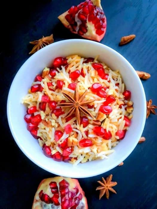 Best Ever Pomegranate Pecan Rice - Vegan + GF