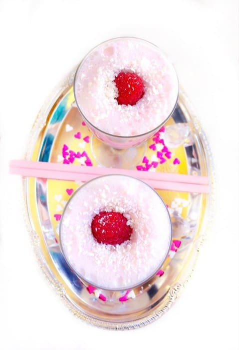 Coconut-Raspberry Milkshake - Made 2 Ways