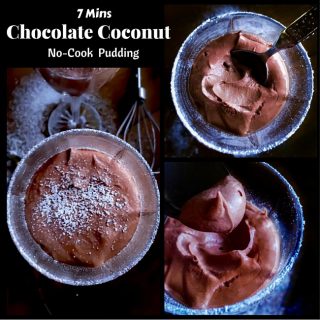 7 Mins Chocolate Coconut No-Cook Pudding (Vegan & Glutenfree)