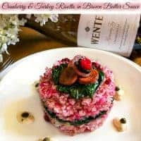 Cranberry and Turkey Risotto in Brown Butter Sauce