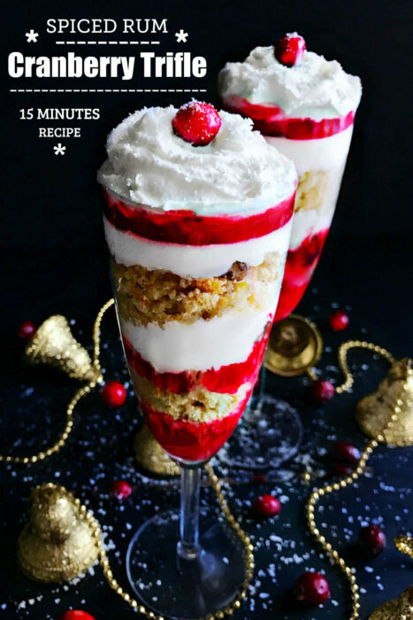 Spiced Rum Cranberry Trifle - 15 minutes recipe