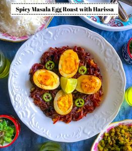 Spicy Masala Egg Roast with Harissa (20 Minutes-Glutenfree)