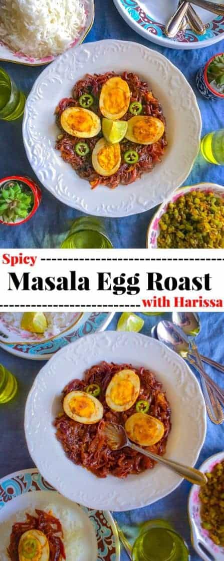 Spicy Masala Egg Roast with Harissa (20 Minutes-Glutenfree)