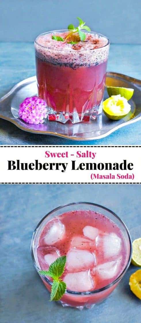 Blueberry Masala Soda (Indian Blueberry Lemonade)
