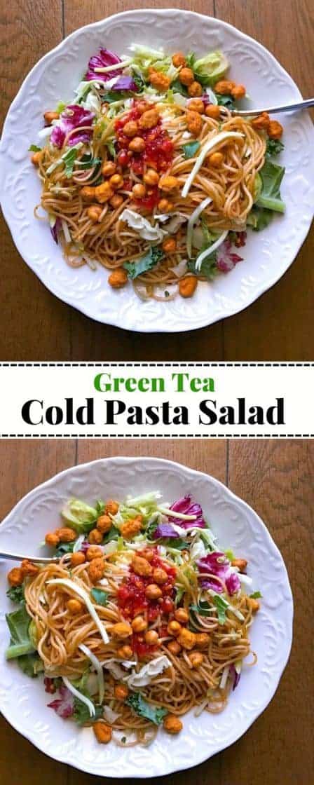 Green Tea Cold Pasta Salad (Absolutely Easy Vegan Recipe)