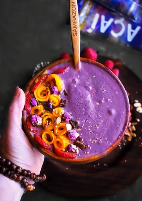 Tropical Acai Berry Bowl - (Vegan + Glutenfree) #sambazon #acai
