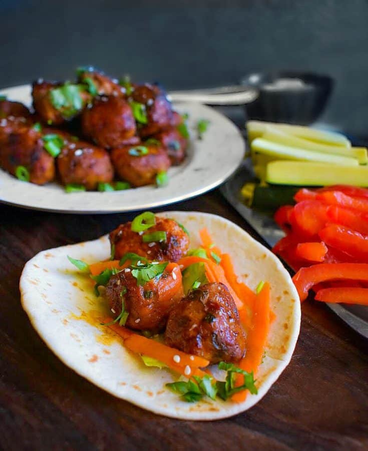 Mini Vietnamese Banh Mi Meatballs - #vietnamesemeatballs