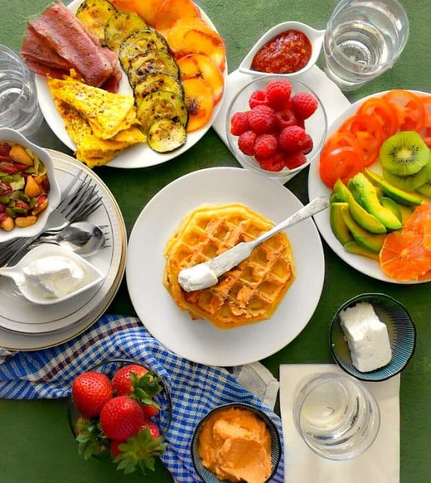 Best Ever Summer Waffle Sandwich - Breakfast Waffle Sandwich