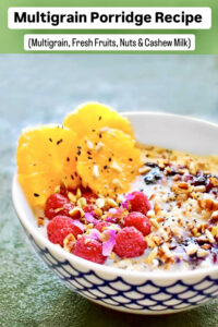 Multigrain Porridge Recipe #immunity #porridge #vegan
