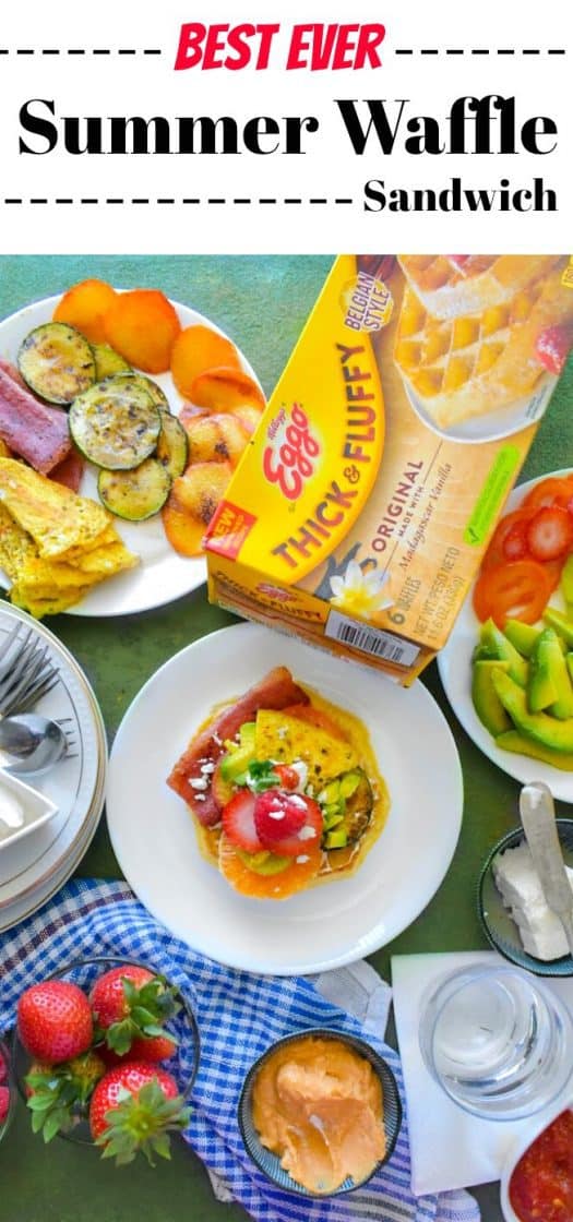 Best Ever Summer Waffle Sandwich - Breakfast Waffle Sandwich