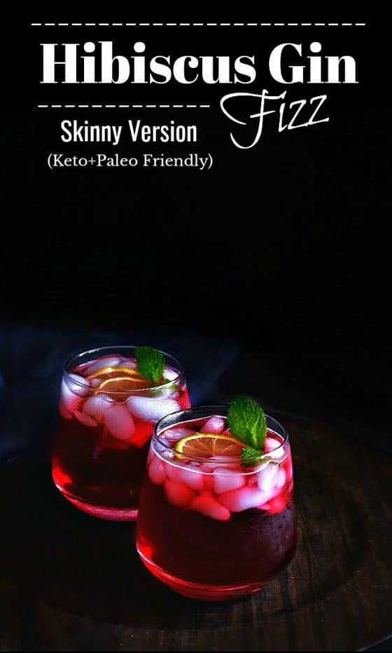 Hibiscus Gin Fizz Recipe (Using Steviva) #KetoRecipe