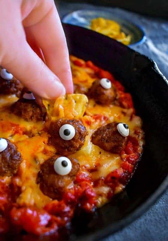 Cheesy Monster Dip (15 Minutes & Glutenfree Recipe) #halloween