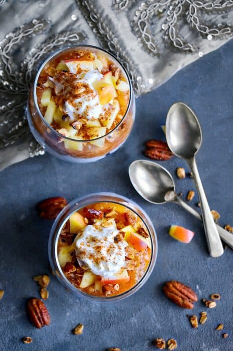 Leftover Healthy Apple Pie Parfait - Using Yogurt and Granola
