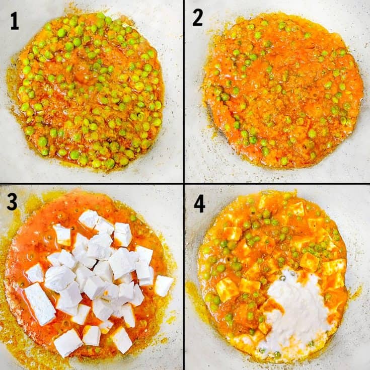 Shahi Matar Paneer (Restaurant Style Shahi Paneer) Mughlai