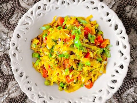 Indian Sauteed Cabbage Kobichi Bhaji | Cabbage Stir Fry Recipe