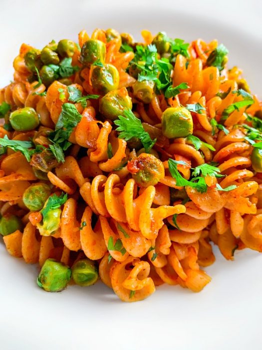 Masala Pasta Recipe (Vegetarian Tomato Indian Pasta)