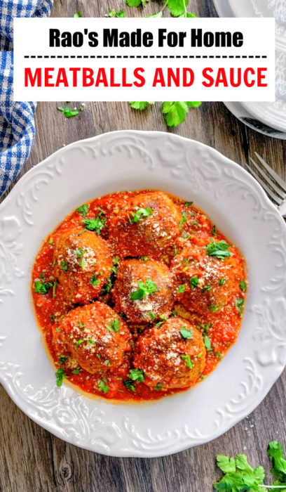 Rao's Made For Home Meatballs and Sauce
