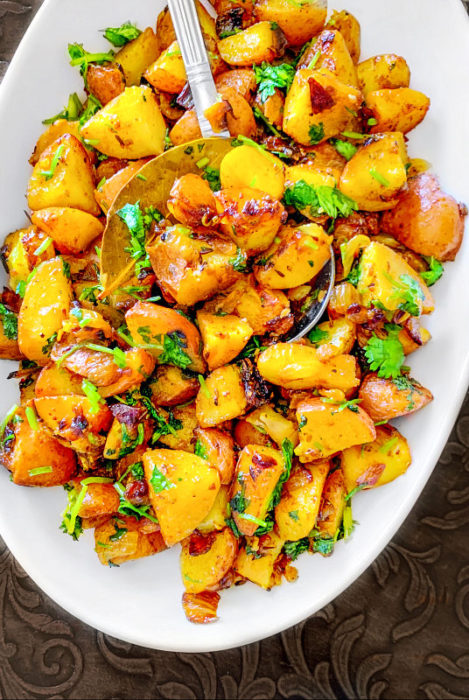 Indian Curried Potatoes (V + GF Recipe)