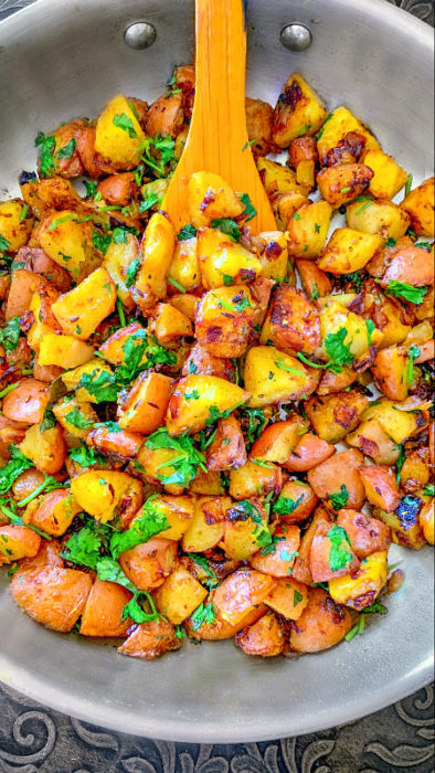 Indian Curried Potatoes (V + GF Recipe)