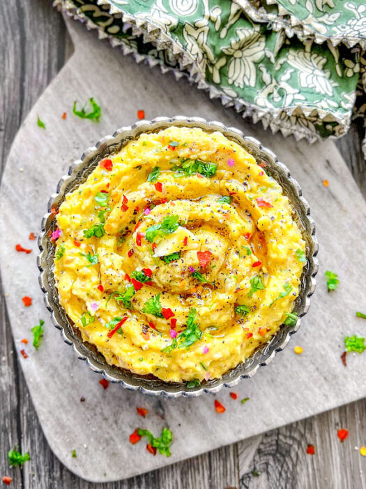 Indian Mashed Potatoes - Aloo Bharta (Mustard, Onion & Garlic)