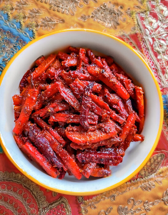 Beetroot Carrot Radish Instant Indian Pickle (Gajar Mooli Achaar)