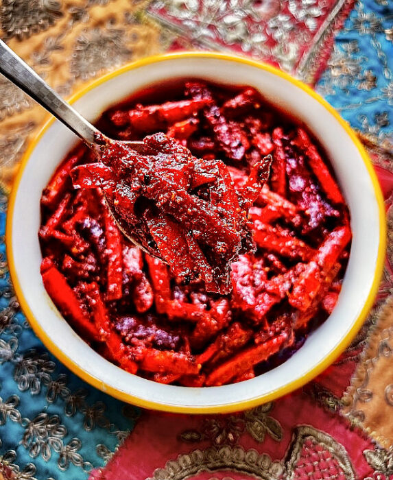 Beetroot Carrot Radish Instant Indian Pickle (Gajar Mooli Achaar)