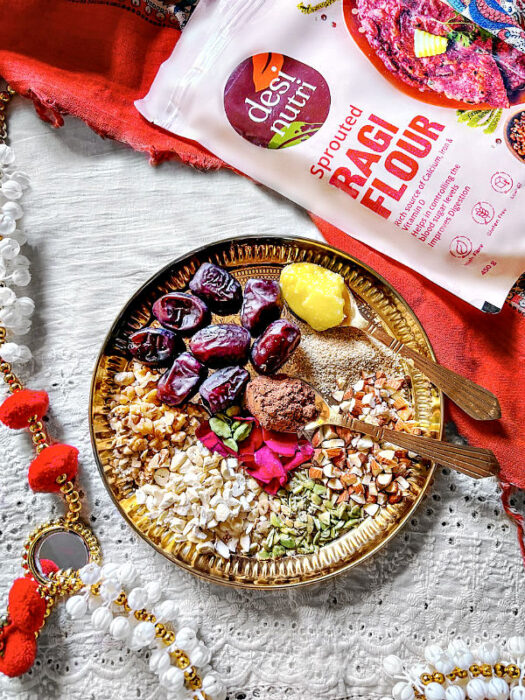 Sugar Free Chocolate Ragi Ladoo (Chocolate Finger Millet Ladoo)