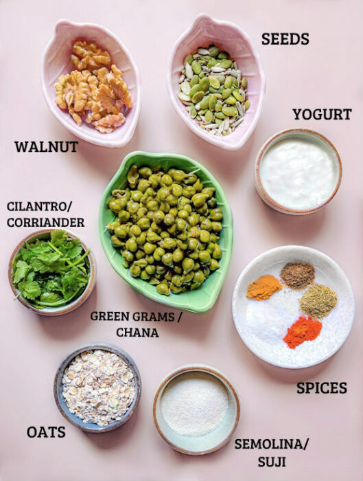 Hare Chane ke Kebab (Protein Packed with Oats & Walnuts)