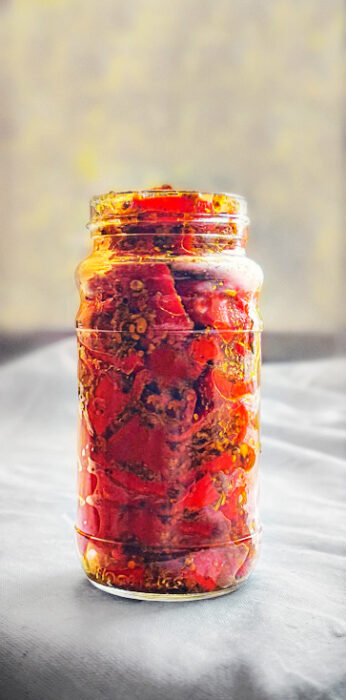 Instant Punjabi Red Chilli Pickle Recipe
