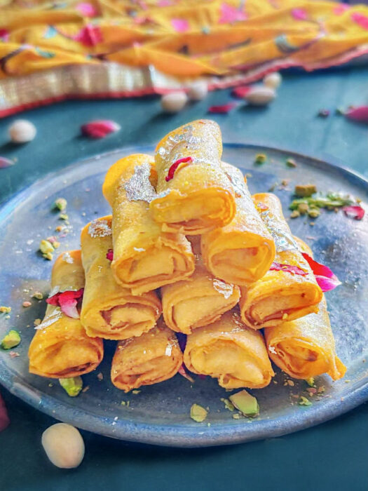 Sugar Free Gujiya Rolls Recipe (Step by Step + Video)