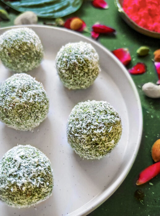 Instant Thandai Paan Coconut Ladoo (No-Cook) #holisweets