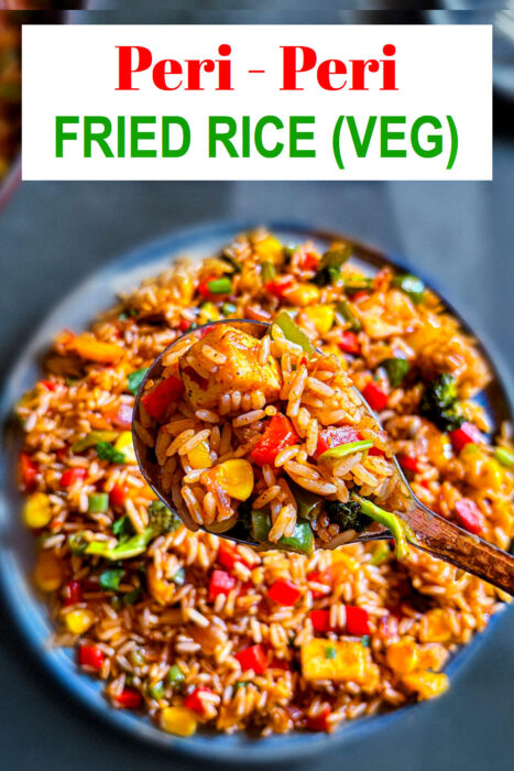 Peri Peri Veg Fried Rice with Paneer or Tofu