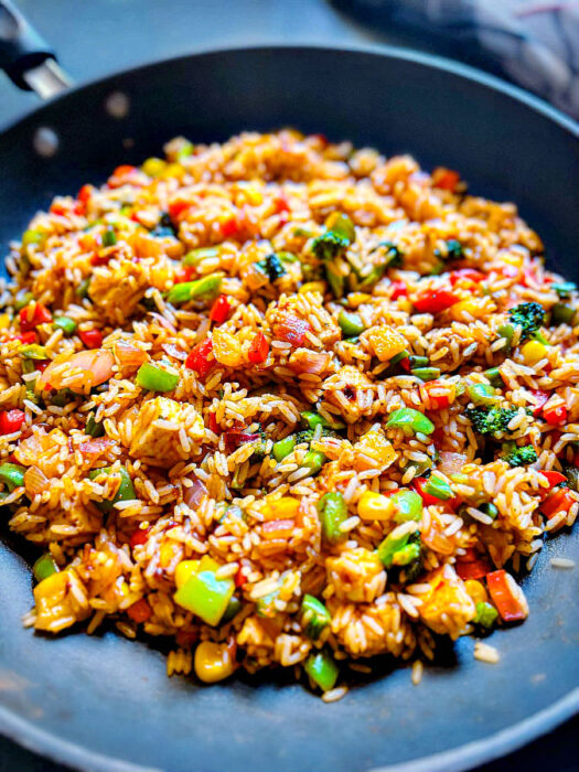 Peri Peri Veg Fried Rice with Paneer or Tofu