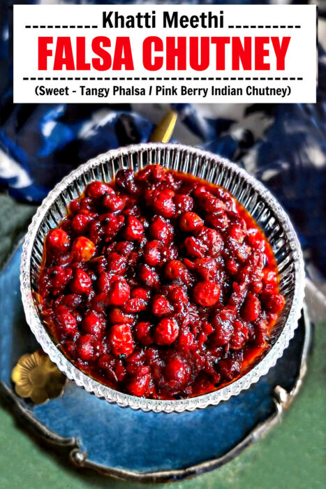 Khatti Meethi Falsa Chutney (Phalsa Chutney with Jaggery)