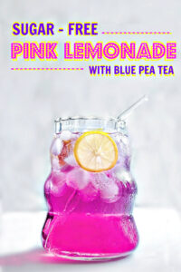 Sugar Free Pink Lemonade Recipe (with Blue Pea Tea)