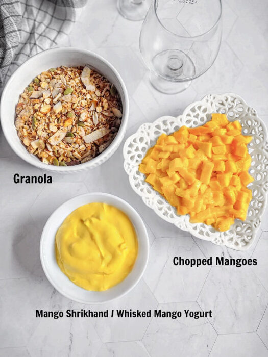 Mango Shrikhand Granola Parfait